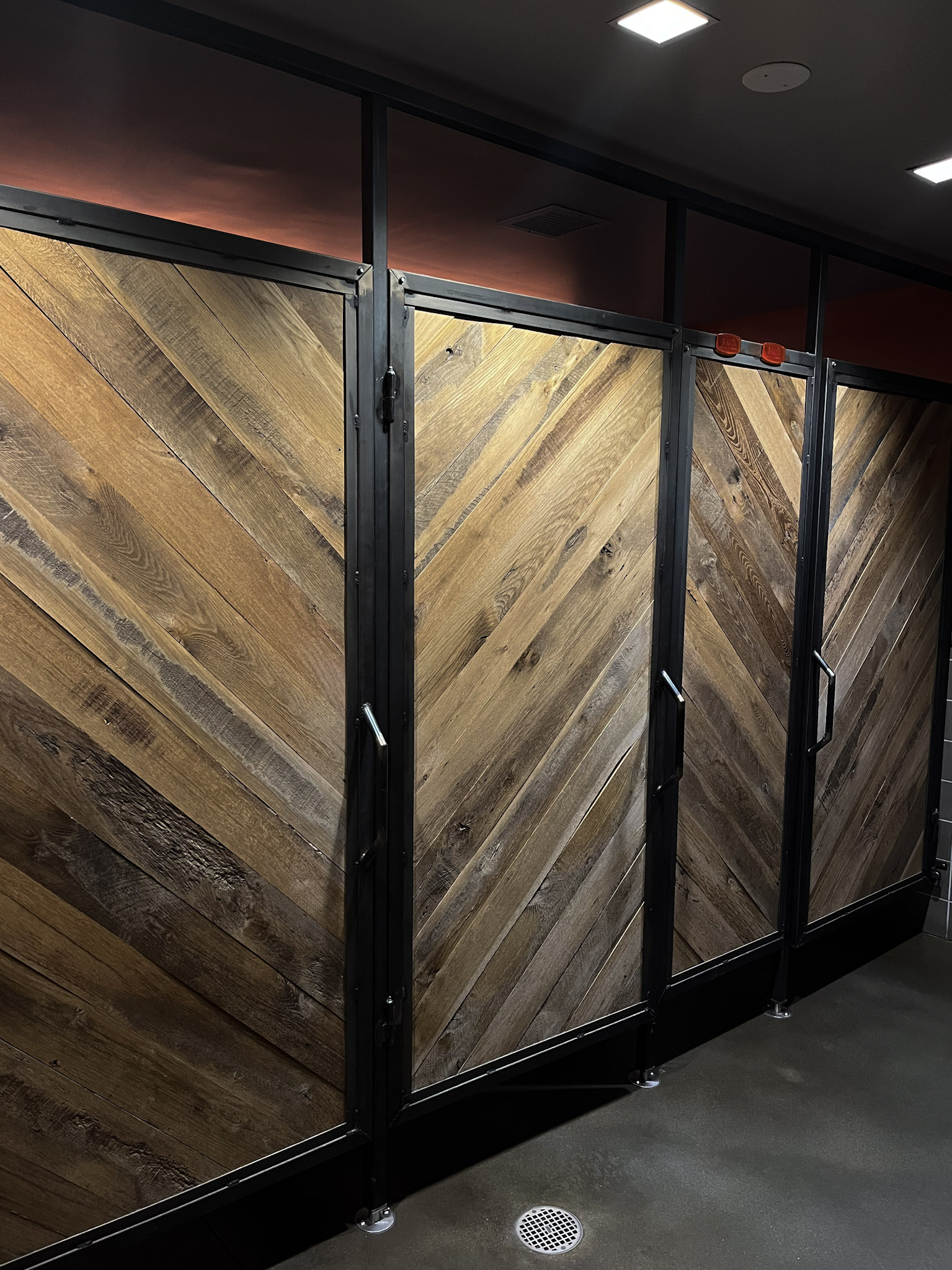 New Belgium Brewery Steel Stall Doors | Architectural Woodcraft ...