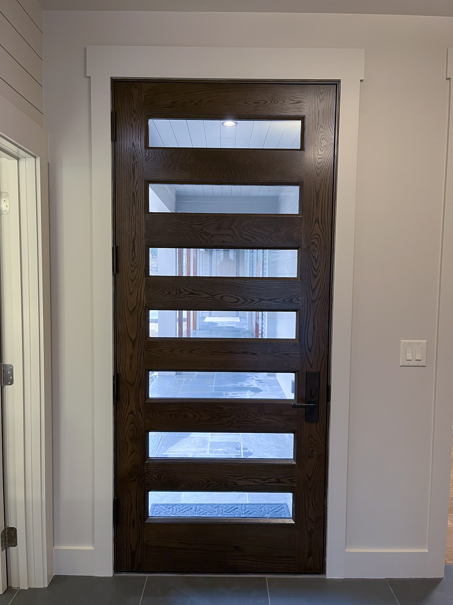 Custom Stained White Oak Front Door | Architectural Woodcraft ...