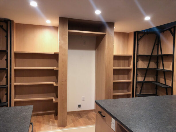White Oak Concealed Pantry Doors + Kitchen Cabinets | Architectural ...
